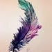 Feather painting print