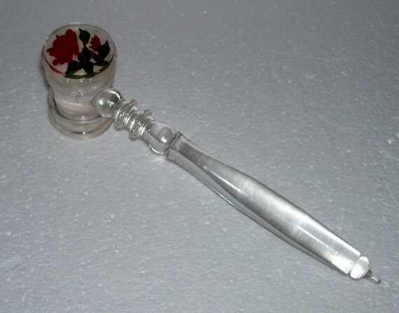 Order of the Eastern Star OES Acrylic Gavel with Red Rose