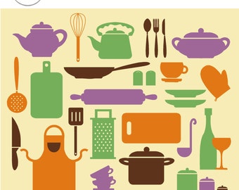 Popular items for kitchen graphics on Etsy