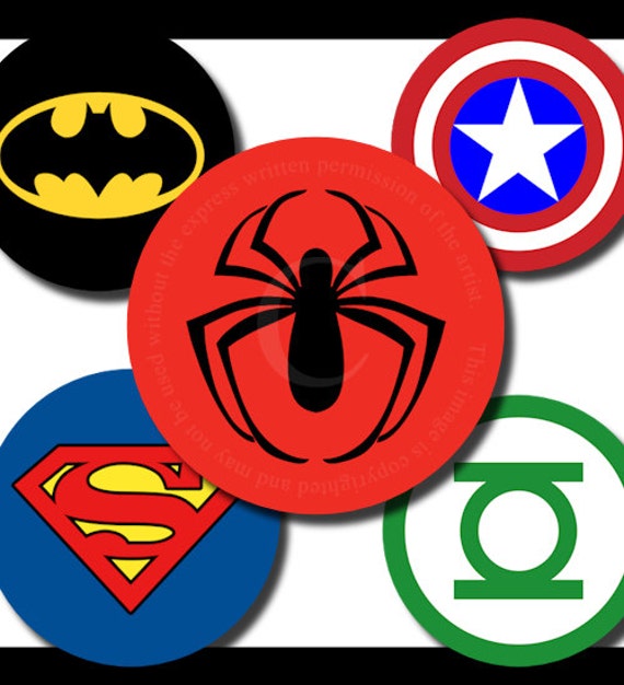 Superhero Logo Collage