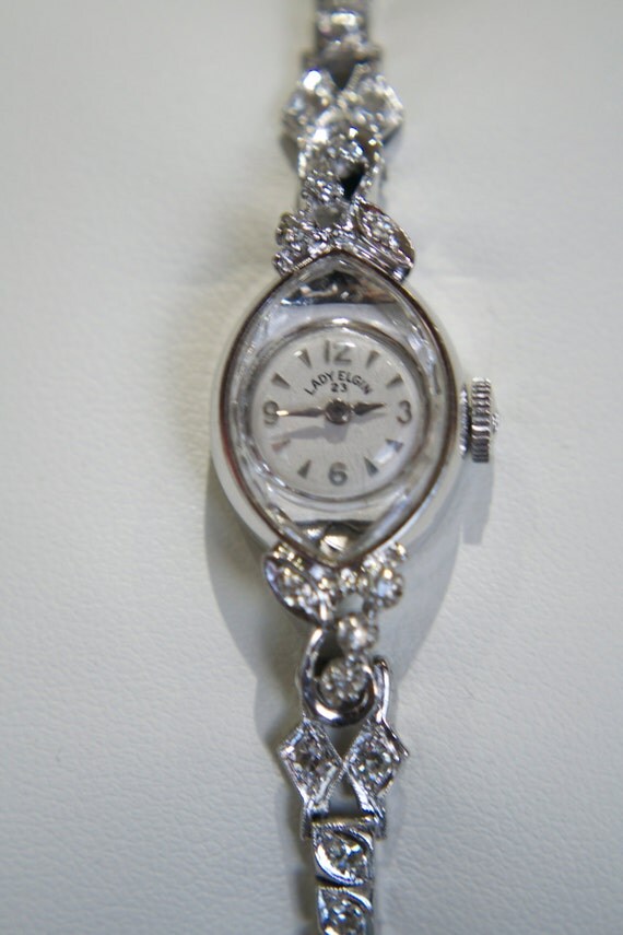 Vintage Lady Elgin Diamond Watch