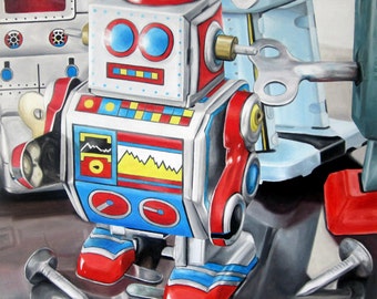 Robot painting | Etsy