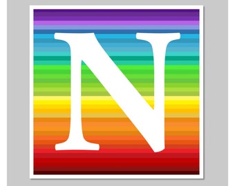 Popular items for letter n poster on Etsy