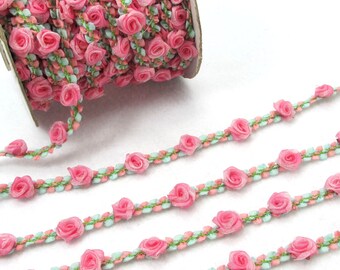 Unique lace ribbon roses related items | Etsy