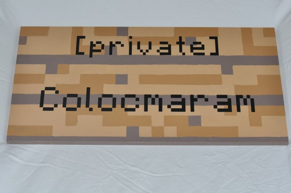 Minecraft Inspired Wooden Sign Custom by MinecraftingMama on Etsy