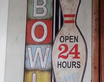 Bowling alley sign | Etsy