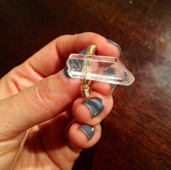 Items similar to Crystal Quartz Ring on Etsy