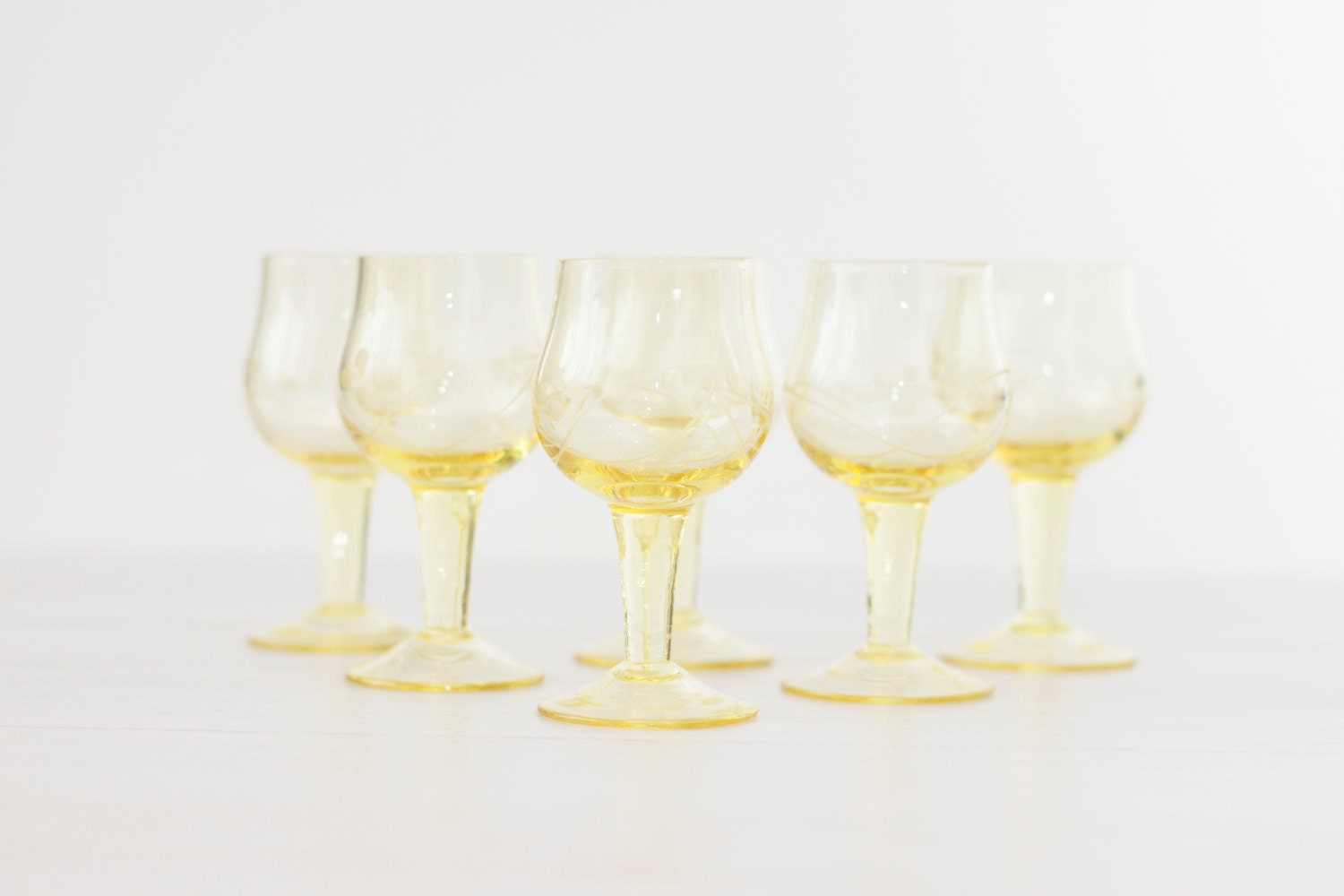 Vintage set of 6 Etched Crystal Shot Glass, Soviet union gift – Haute Juice