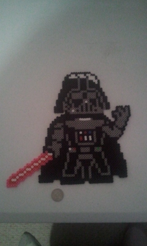 Darth Vader Star Wars Perler bead sprite by 88bitSprites on Etsy