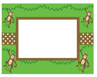 Monkey picture frame | Etsy