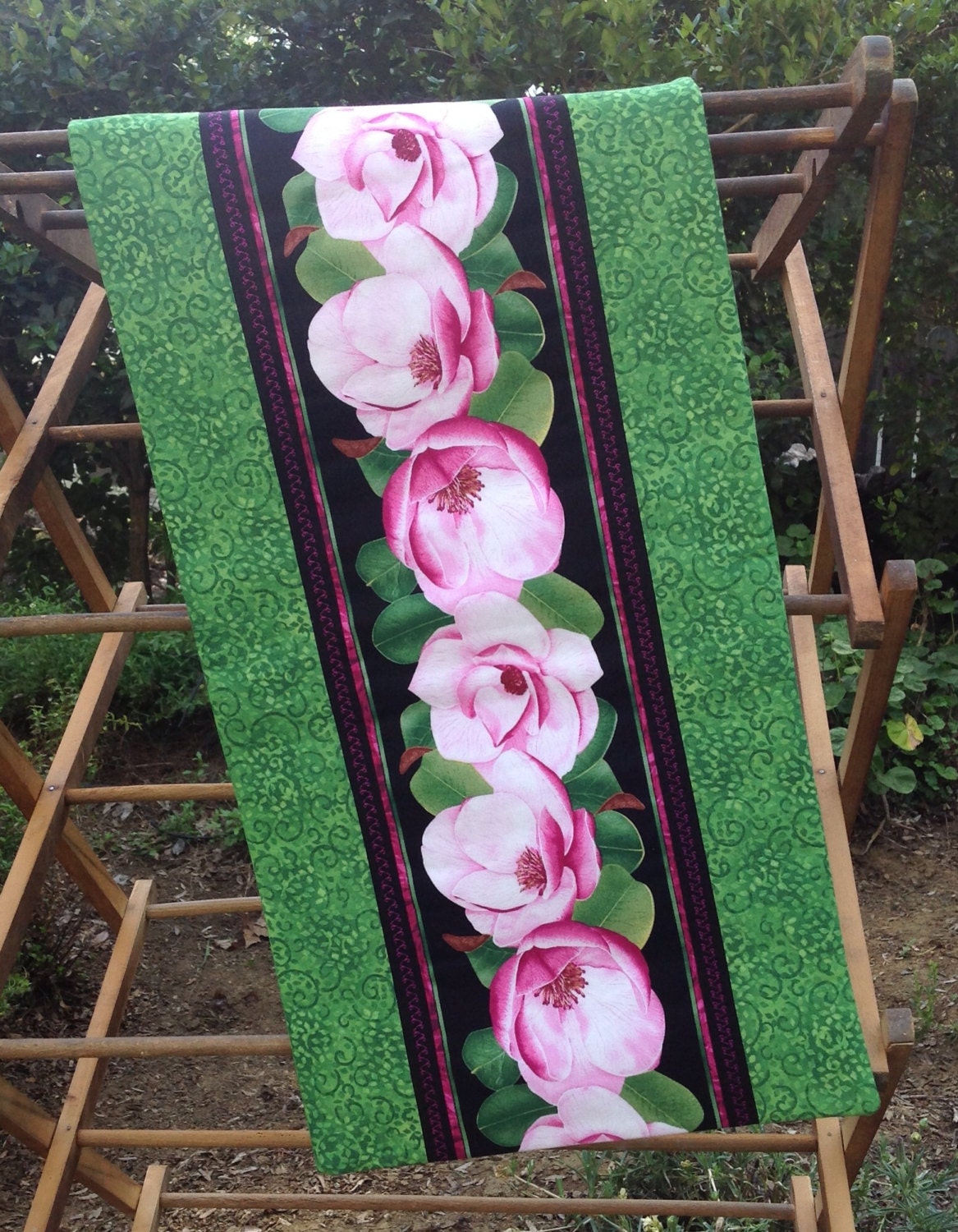 Magnolia Table Runner Floral Spring Glorious Magnolia