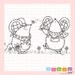 Country Mouse Couple Digital Stamp for Card Making