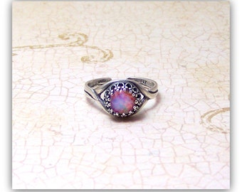 Unique pink fire opal ring related items | Etsy