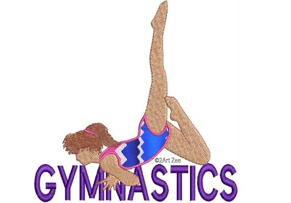 Gymnastic Stag Chest Stand Pose Applique Machine by 2artzee