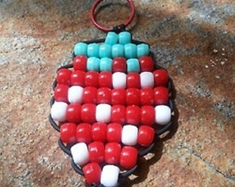 Pony bead keychain | Etsy