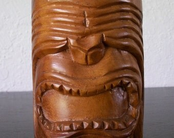 Popular items for carved wood tiki on Etsy