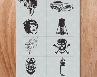 Music V2 4 Pack Stencil Reusable Craft & DIY Stencils