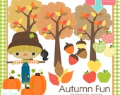 Items similar to Autumn fun Digital clip art Clipart Collection ...