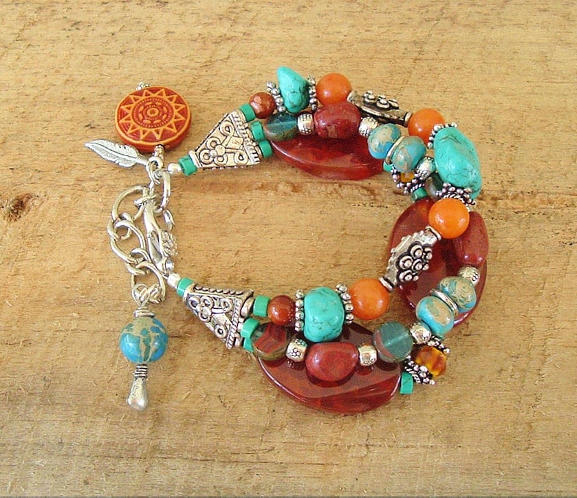 Boho Bracelet Southwest Jewelry Turquoise Jewelry Boho