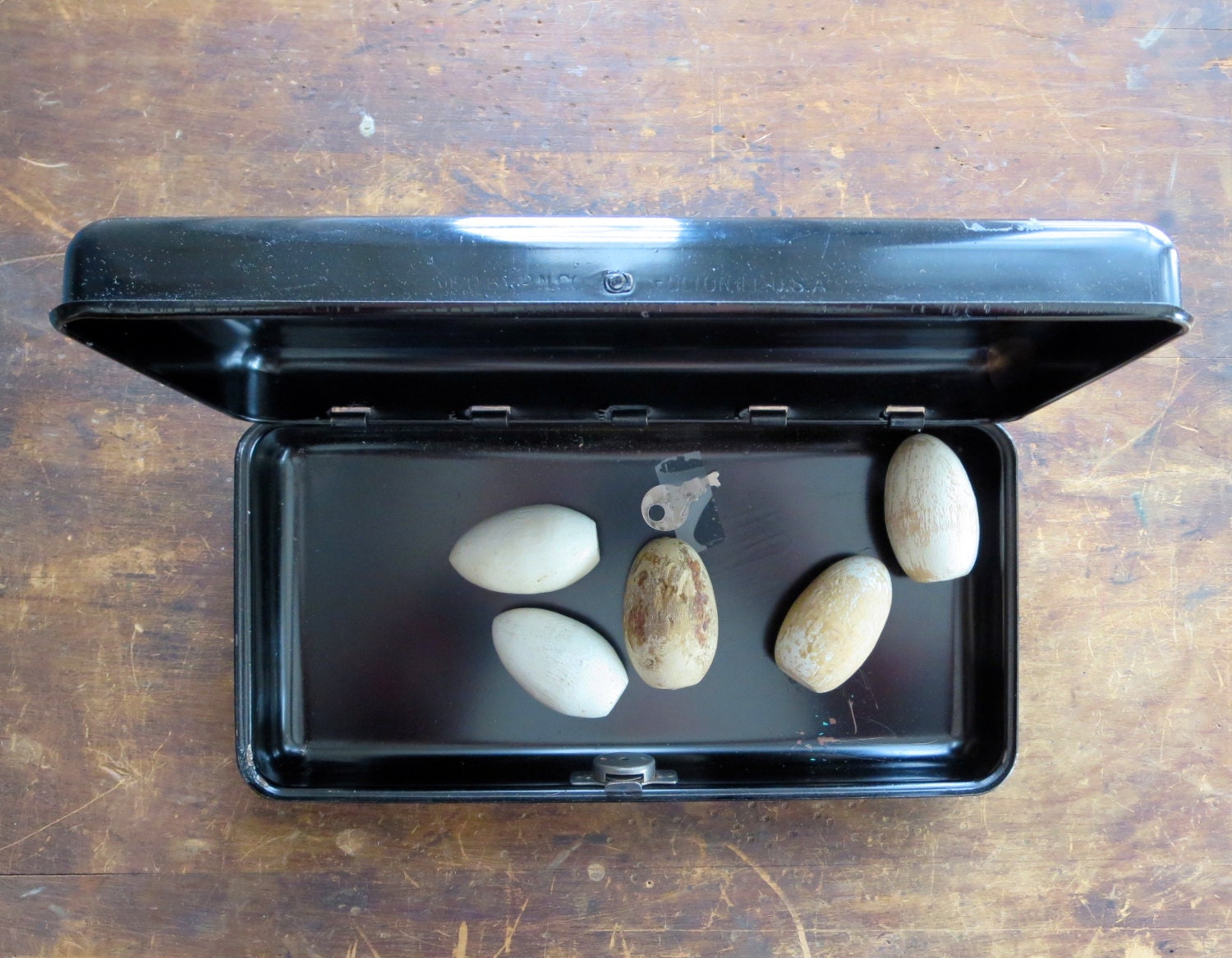vintage black metal box, egg money box, cash box, egg box, money box ...