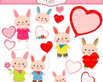 Popular items for bunny clip art on Etsy