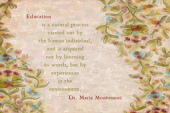 Montessori Education Fine Art Print Free Shipping by Kokabella