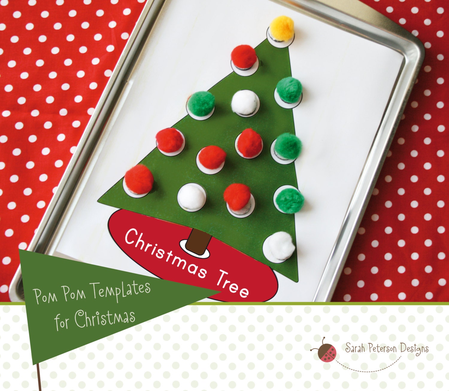 Christmas/Winter Themed Pom Pom Templates Instant Download