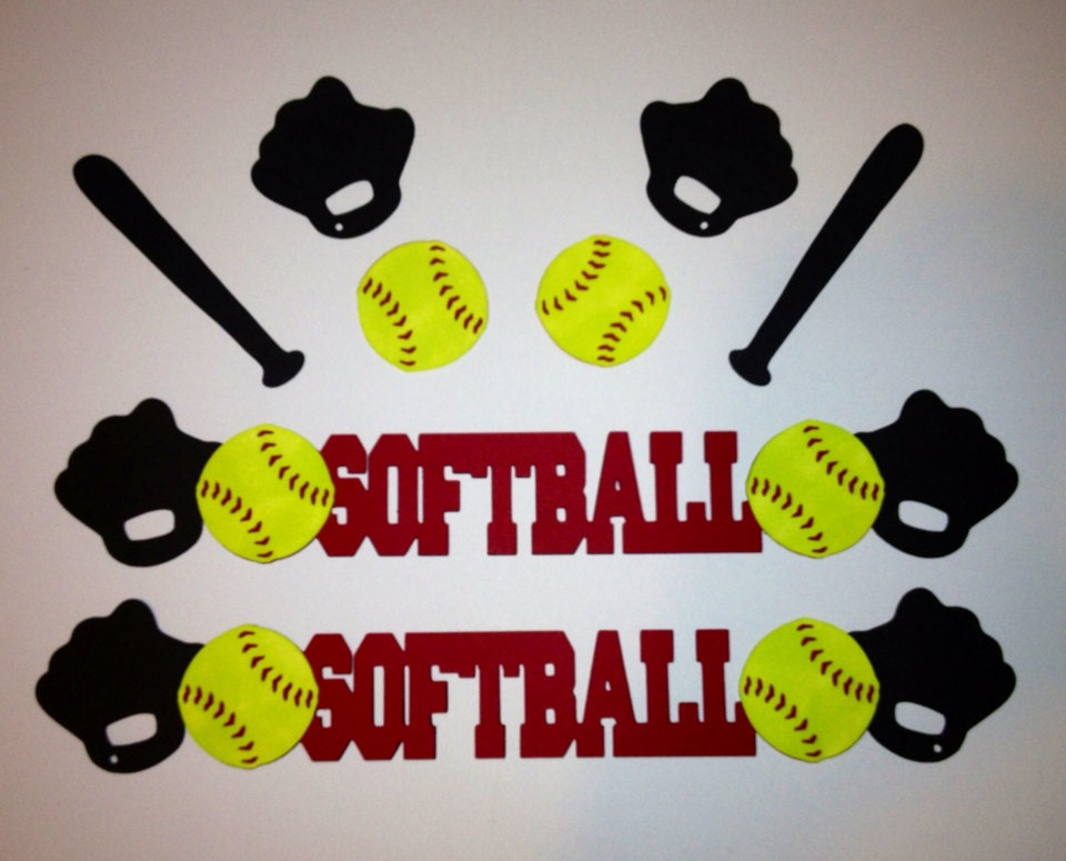 SOFTBALL Scrapbook Border set Page Layout / Die by ScrapbookFaster