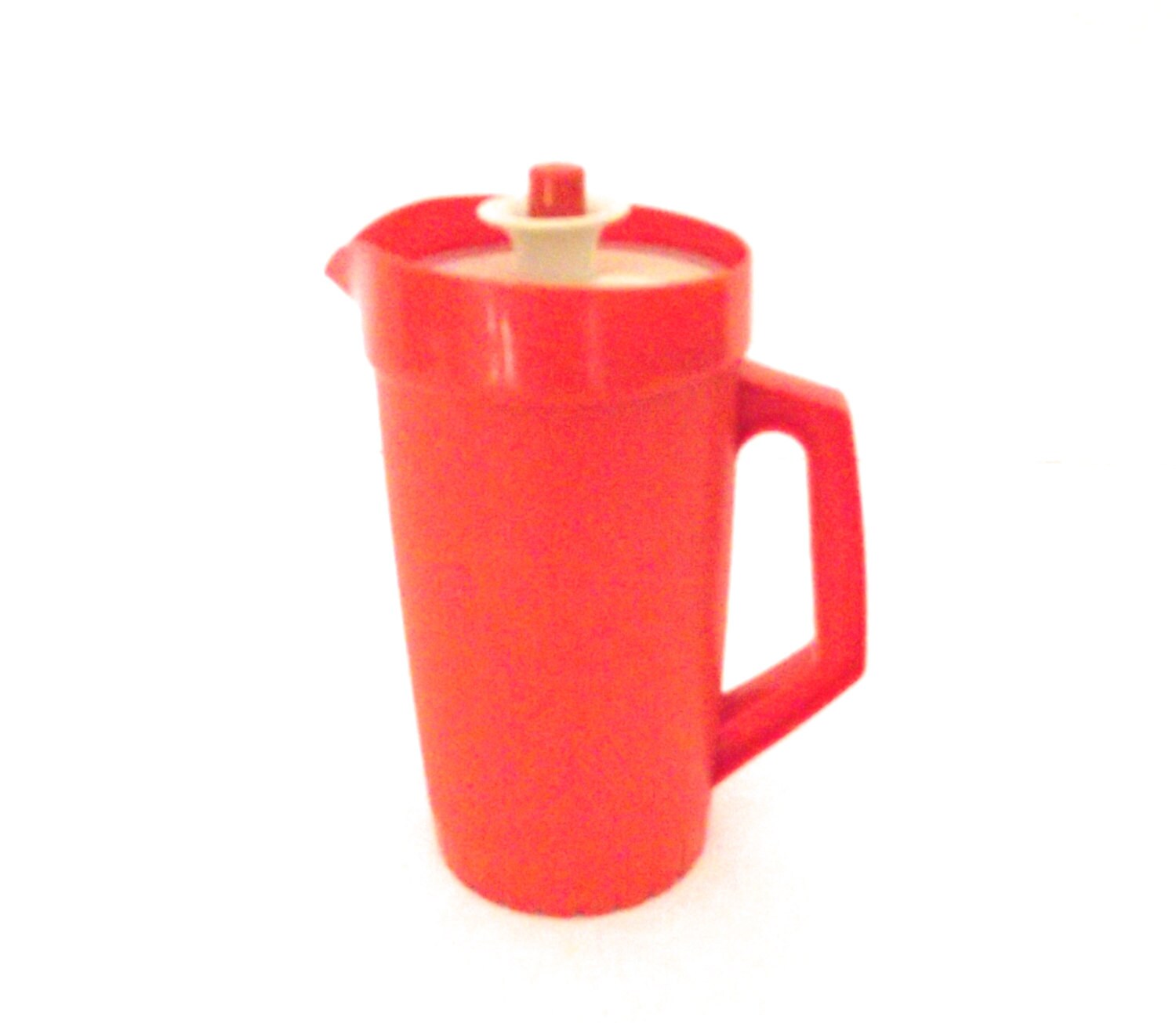 Vintage Miniature Toy Plastic Tupperware Pitcher in Orange