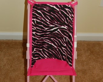 Items similar to Pink Leopard Doll Stroller Seat on Etsy