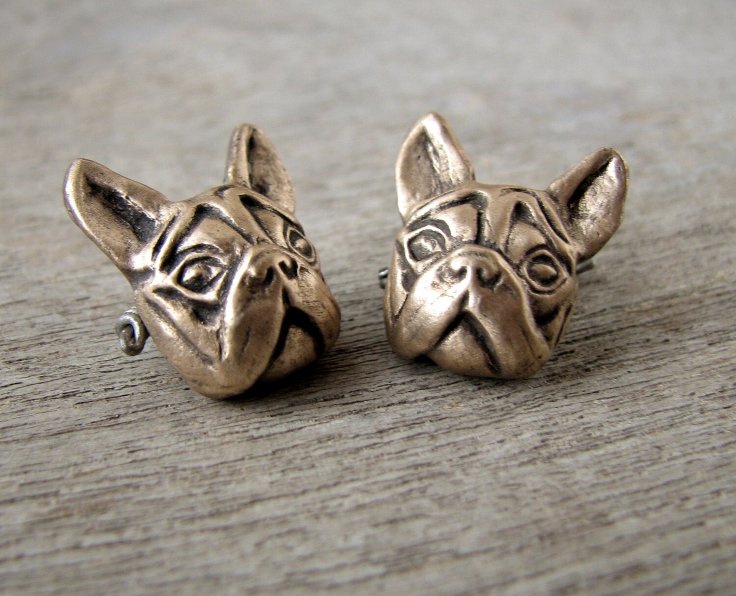Bulldog dog cuff links simple by AnnaSiivonen on Etsy