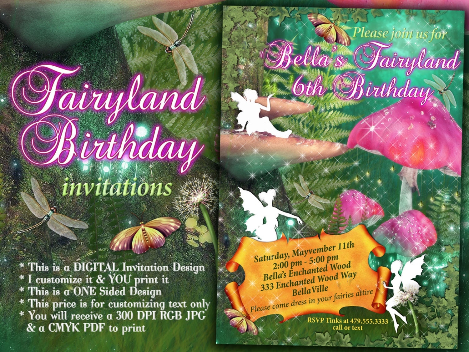 Fairy Birthday Invitations Ideas