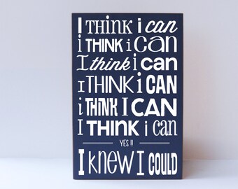 I Think I Can Wooden Sign - Nursery Decor - Children's Room Decor ...