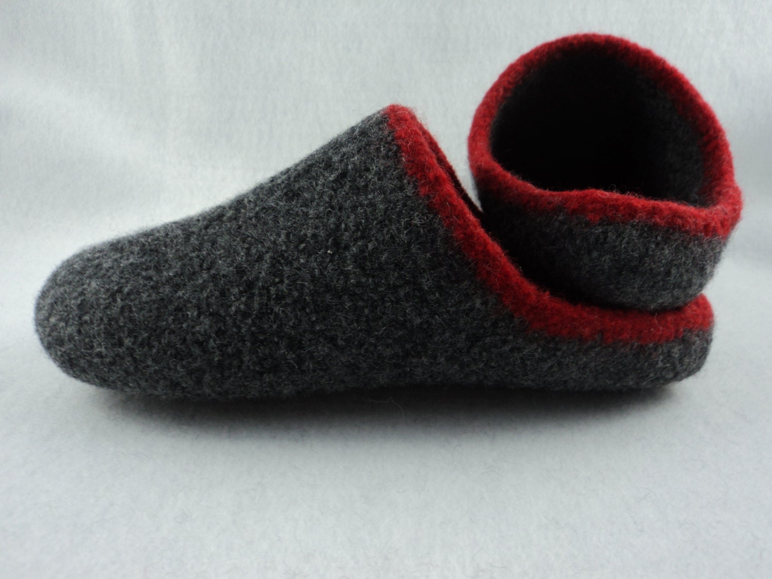 PDF Mens Scuff Slippers Felted Wool Knitting Pattern by MoniqueRae