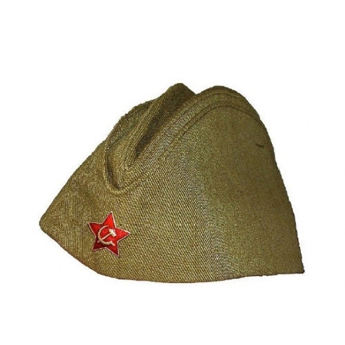 USSR Russian Military Garrison cap field forage Pilotka WW2 with Red ...