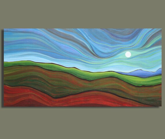 abstract landscape painting abstract painting hill country