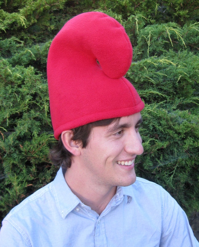 RED GNOME HAT Fleece Adult and Child size by BlueVapor on Etsy