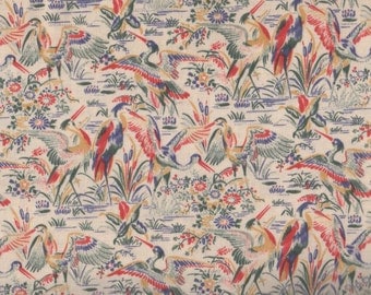 Crane fabric | Etsy
