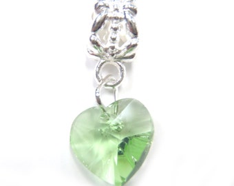 Green crystal heart | Etsy