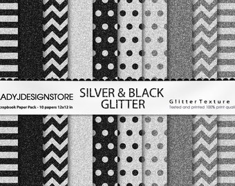 Gold Glitter Digital Papers 8 Glitter Textures Paper Pack