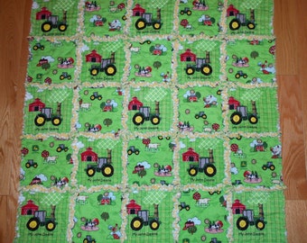 Popular items for tractor rag quilt on Etsy