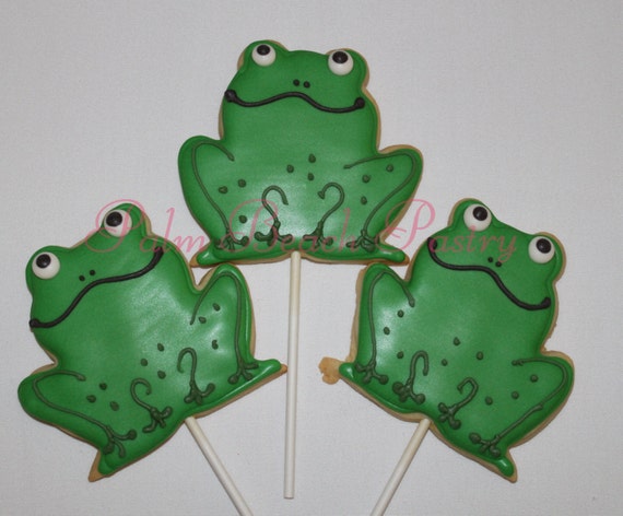 FROG Toad Sugar Cookie favors 1 Dozen 12
