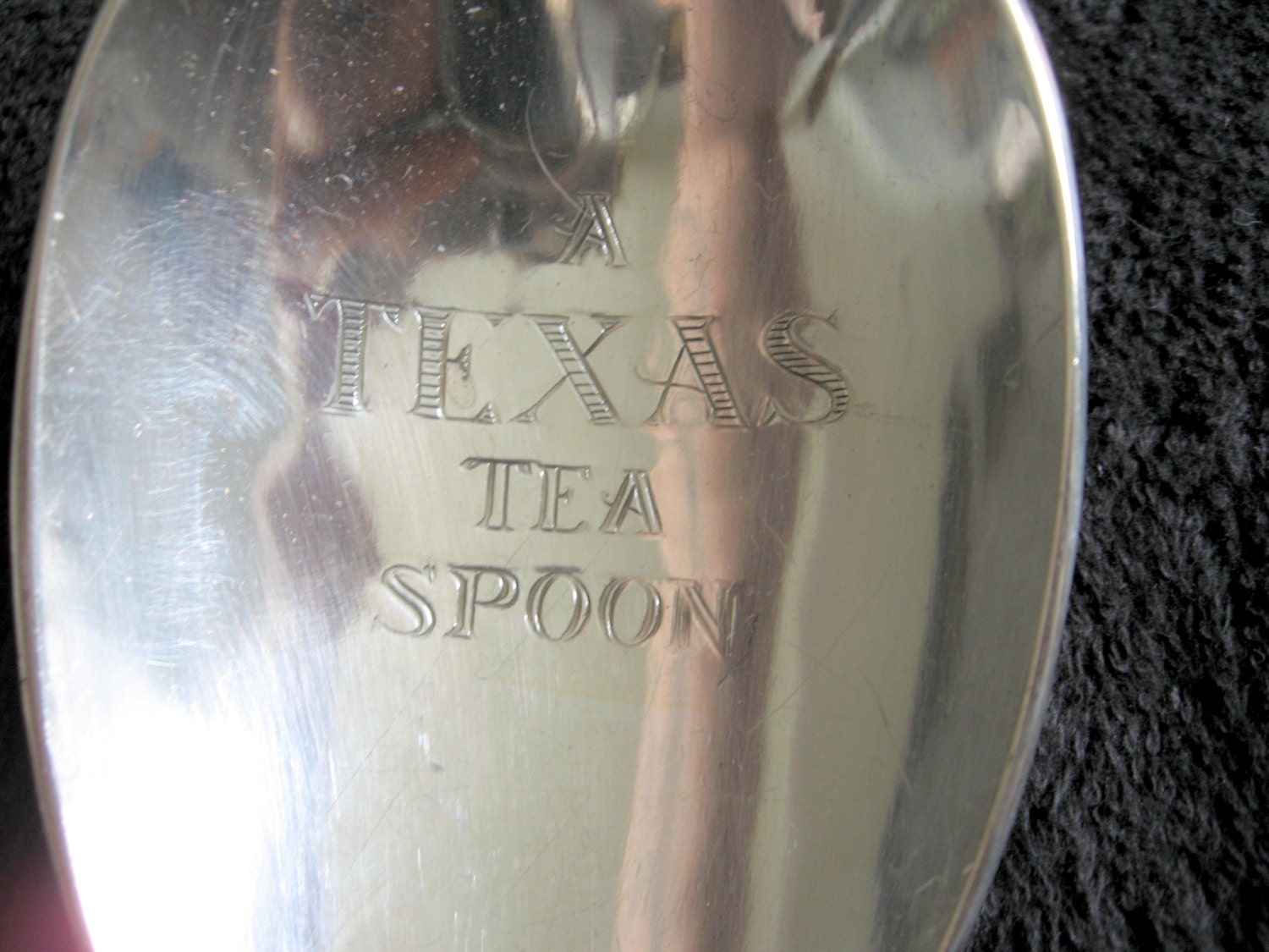 1950s Silver Plate Serving Spoon “A Texas Tea Spoon” – Haute Juice
