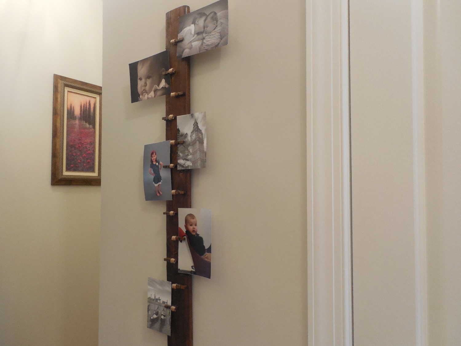 Large pic photo display wall hanging / Rustic home decor