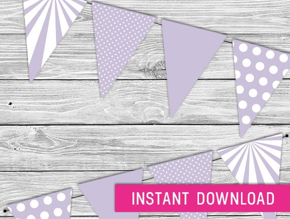 Printable Banner Lavender printable banner by PurdyPrintsNYC