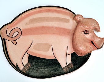 Paper mache pig | Etsy