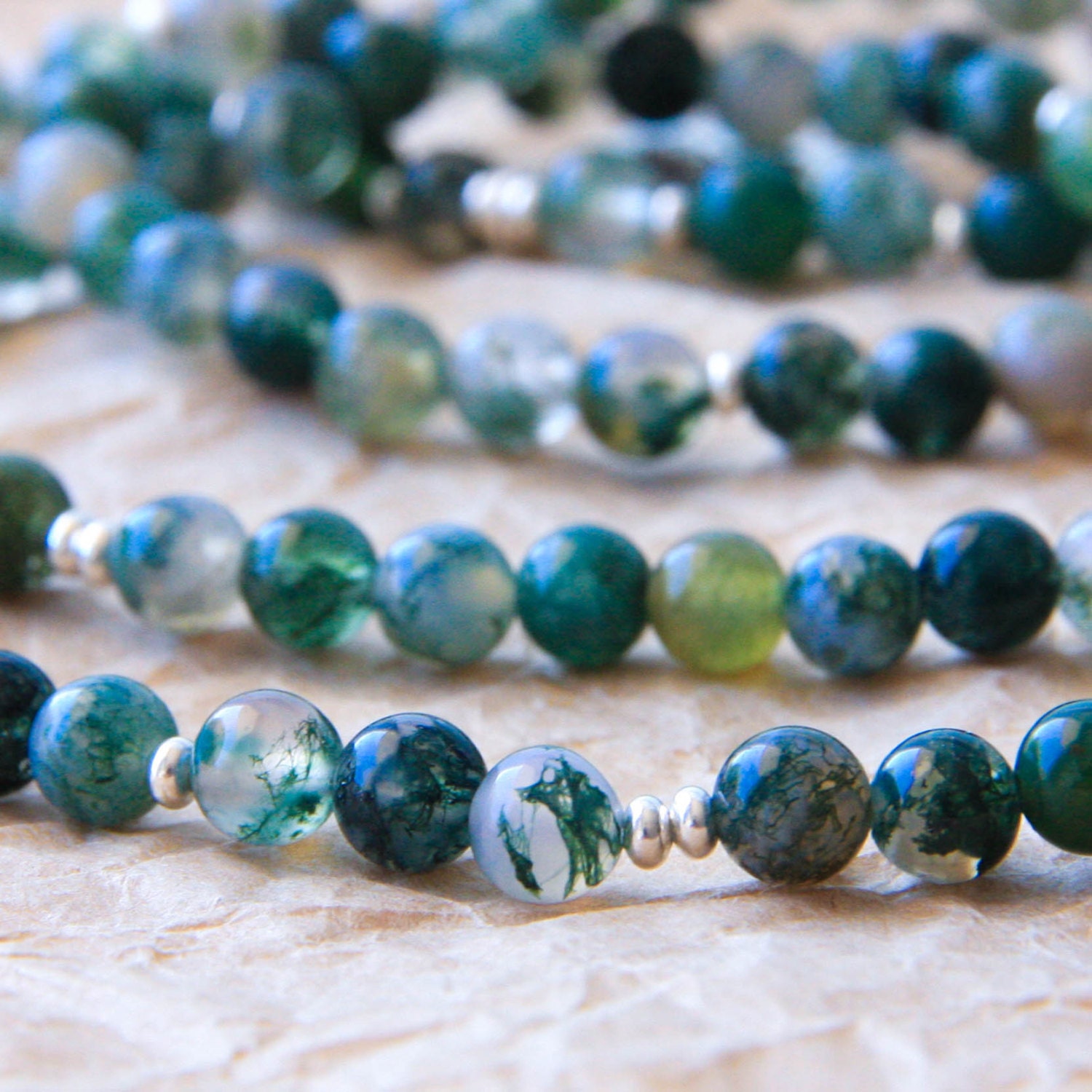 108 Mala Buddhist Prayer Bead Sterling Silver Mala Jewelry