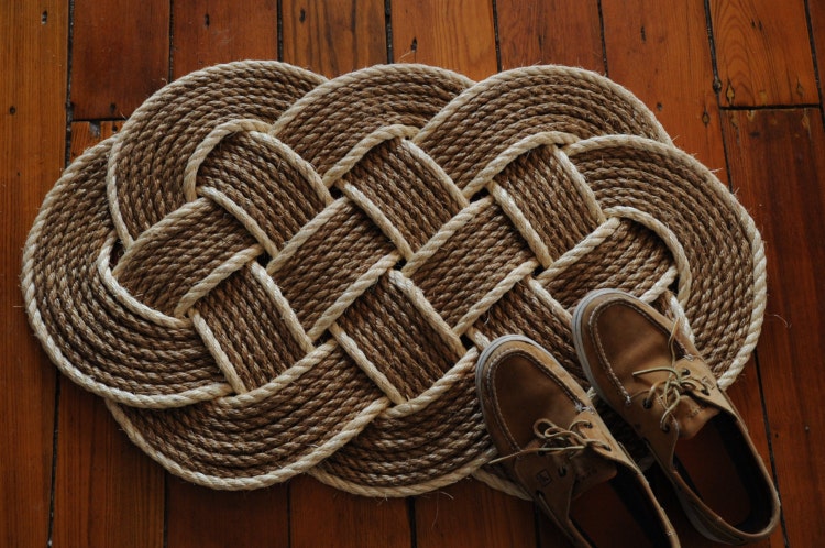 Rope Rug Nautical Decor Manila Rope Rug Sisal Ocean by OYKNOT