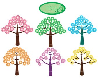 Whimsical tree art | Etsy