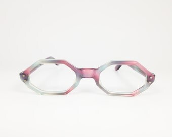 Hexagon eyeglasses | Etsy